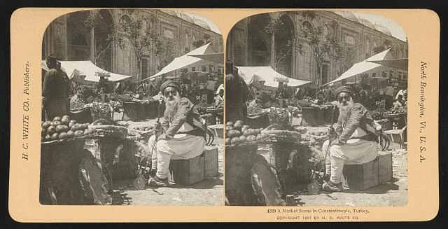 A MARKET SCENE in Constantinople, Turkey Historic Old Photo $9.00 ...