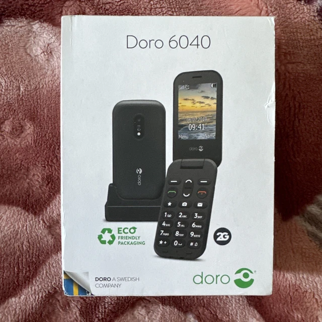 DORO 6040 DUAL Sim Card & Micro Sd Camera Mobile Phone - Black Unlocked ...