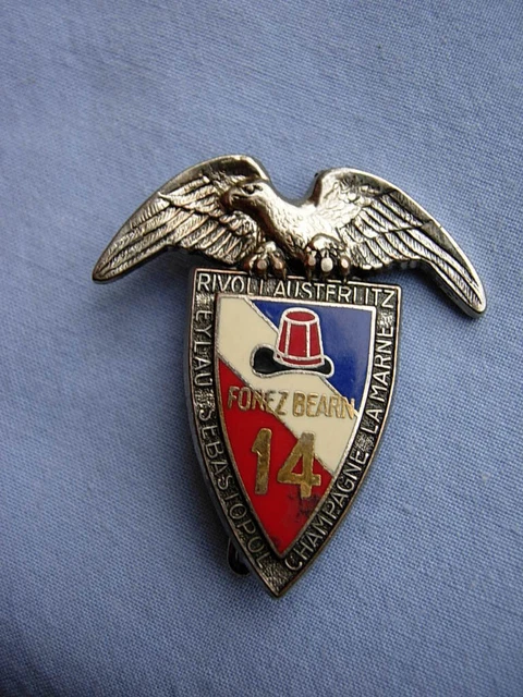 INSIGNE METAL ANCIEN 14° Rgt PARACHUTISTE COMMANDEMANT SOUTIEN EUR 5,00 ...