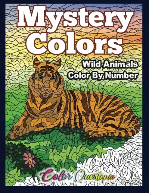 MYSTERY COLOR BY Number - Wild Animals: Coloring Book for Adults for ...