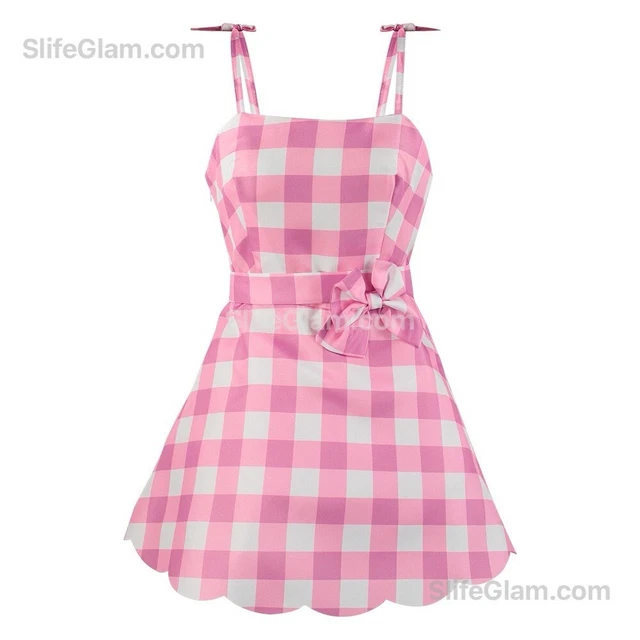BARBIE PINK PLAID Dress Costume Set Of 6 Halloween Costume Cosplay ...