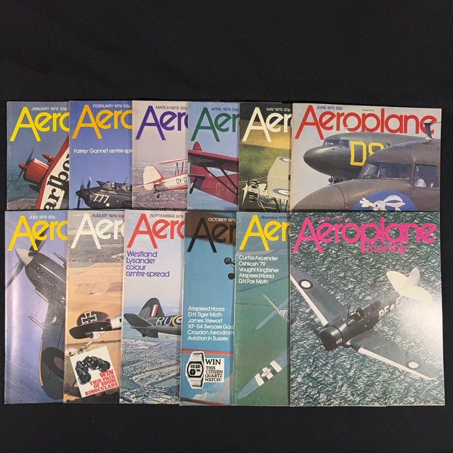 1979 AEROPLANE MONTHLY Magazine Complete Year - 12 Issues JAN-DEC $19. ...