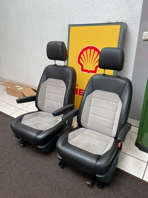 VW T5 T6 T6.1 Fahrersitz Beifahrersitz Sitze Armlehne Leder Paladium ...