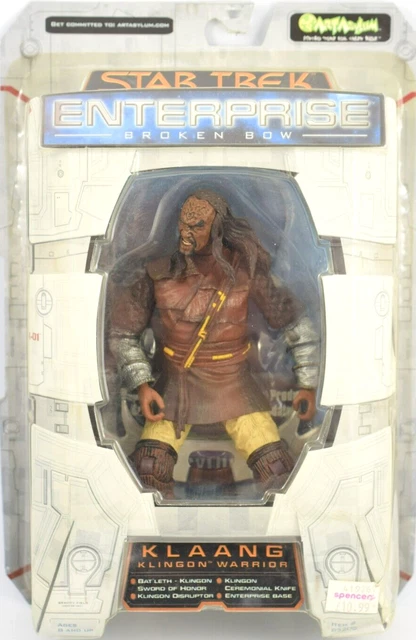 STAR TREK ENTERPRISE Broken Bow Klaang Klingon Warrior 7" Figure - Art ...