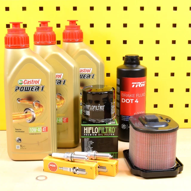 YAMAHA YZF R7 Kit le Filtre à Air Du Huile Bougies Castrol Power1 10w40 ...