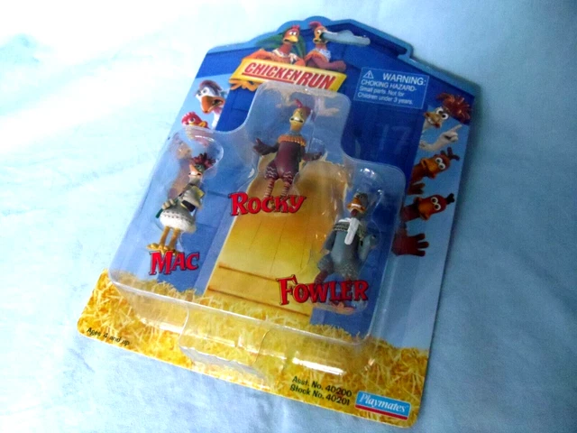 VINTAGE DREAMWORKS 2000 Chicken Run Action Figures Playmates Rockey ...