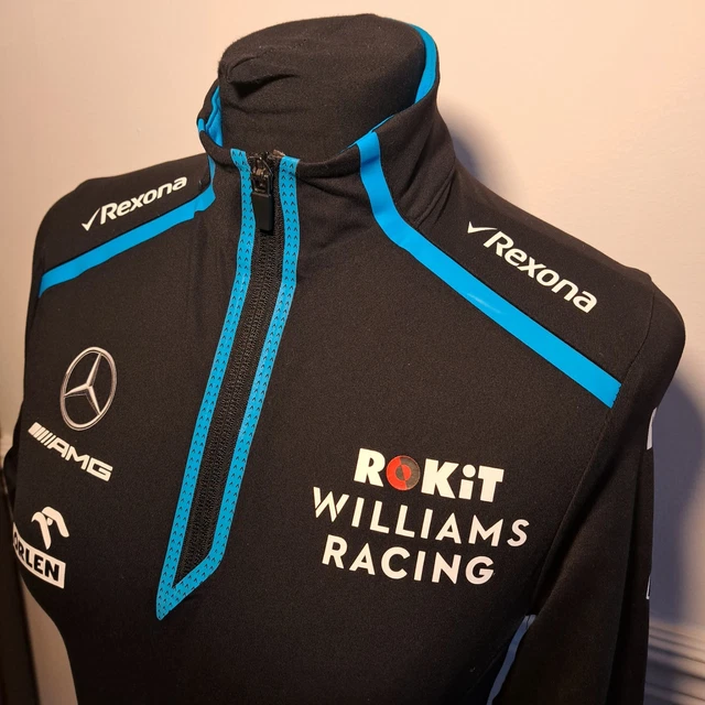 WILLIAMS ROKIT RACING Team Sport Formula 1 F1 ⅓ Zip Top Ladies Size 8 £ ...
