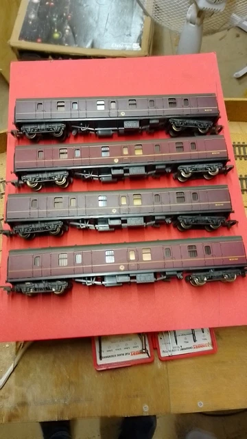 RAKE OF 4 Lima Mk1 Full Brake Coaches - BR Maroon £45.00 - PicClick UK