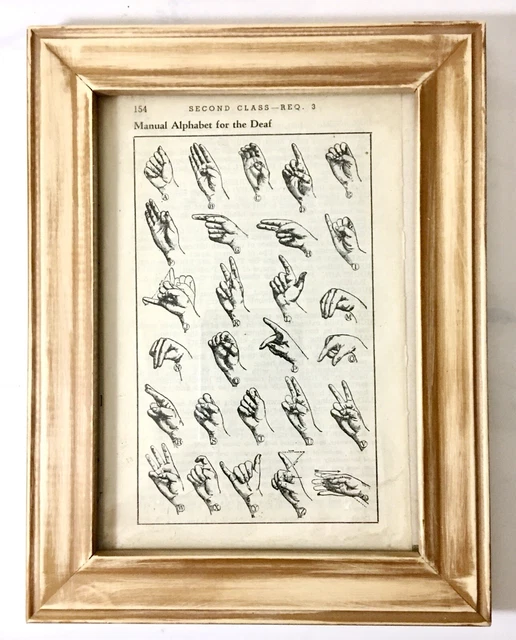 VINTAGE 1942 SIGN Language Alphabet Chart Boy Scouts Of America Manual ...