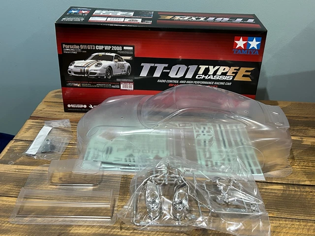 TAMIYA PORSCHE 911 GT3 Body Shell from 47429 Cup VIP 2008 * TT01 TT02 ...