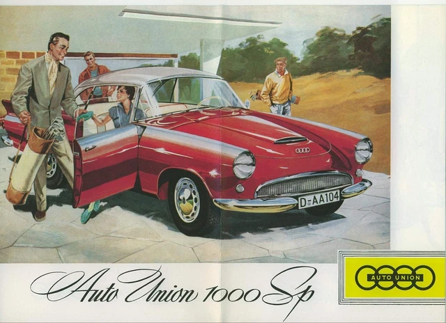 AUTO UNION 1000 SP KFZ Prospekt 1958 -65 Verkaufsprospekt sales ...