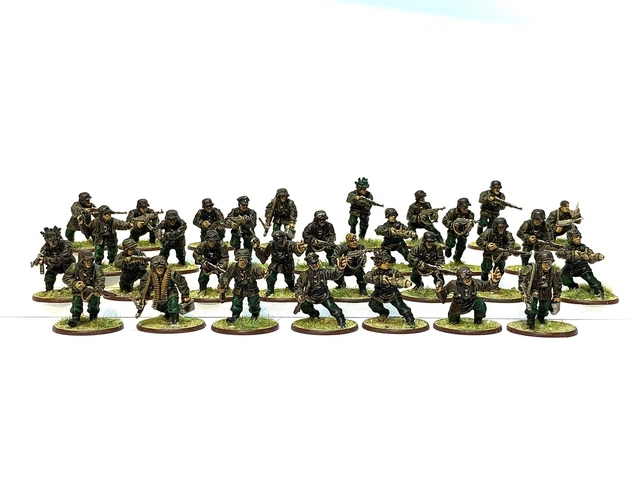 GERMAN WAFFEN SS INFANTRY ARMY 30 28mm painted Historical WW2 BOLT ...