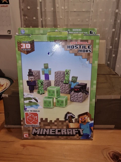 MINECRAFT PAPERCRAFT HOSTILE Mobs Blocks, Spiders, Creeper £9.99 ...