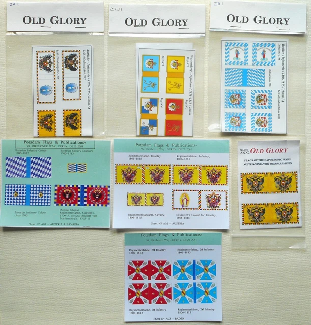 15MM NAPOLEONIC FLAGS for Wargaming. Wurttemberg, Grand Duchy Warsaw ...