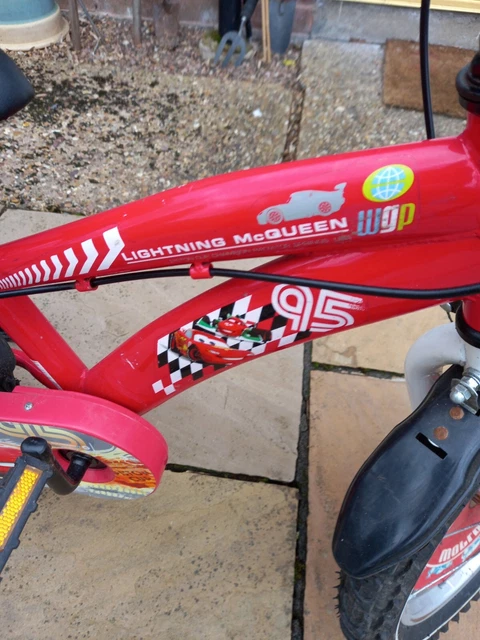 DISNEY CARS LIGHTNING McQueen Bicycle 14" £20.00 - PicClick UK