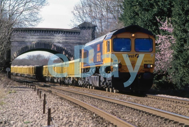 35MM RAILWAY SLIDE of Class 66 66703 @ Melton Mowbray Copyright to ...
