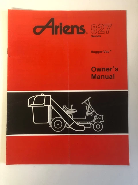 ARIENS 827 SERIES Bagger-Vac Factory Shop Owner's Manual £12.99 ...