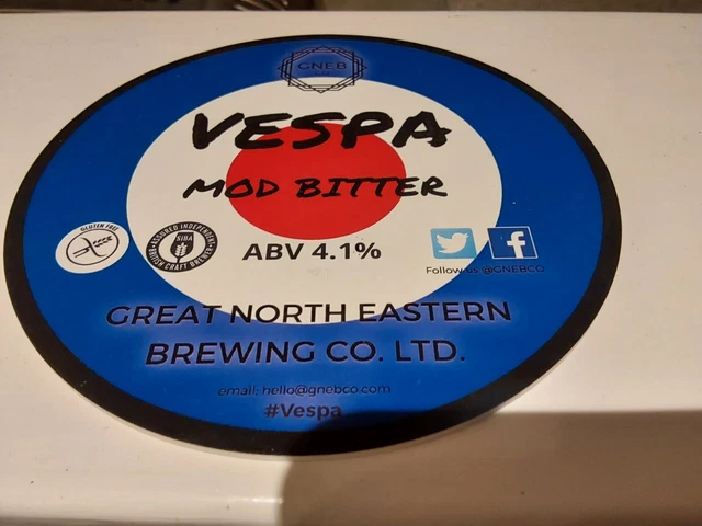 RARE &VESPA& BEER Pump Clip (Mod Bitter) Motor Scooter Tribute £10.00 ...