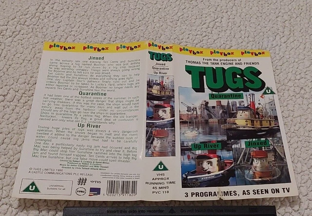 TUGS QUARANTINE, UP River, Jinxed VHS PLAYBOX Video Children's TV RARE ...