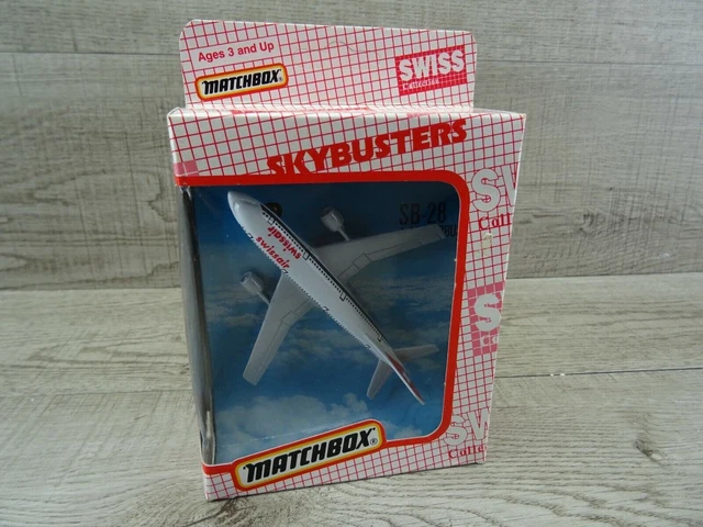MATCHBOX SKYBUSTERS SB-28 Airbus A300 Swissair Livery Model Aircraft ...