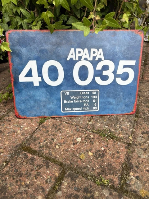 RAILWAY TRAIN NUMBER steel sign 12 x 8 inches £11.12 - PicClick UK