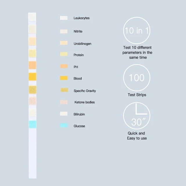 URS-14 100 STRIPS Urinalysis Reagent Test Paper 14 Urine Test ...
