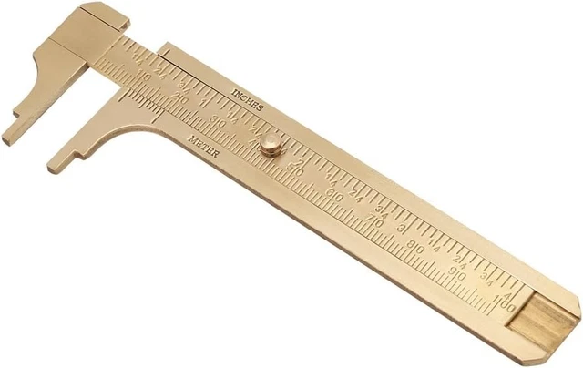 HANDY SLIDING DOUBLE Scales Vernier Caliper Ruler Measuring Tool mm ...