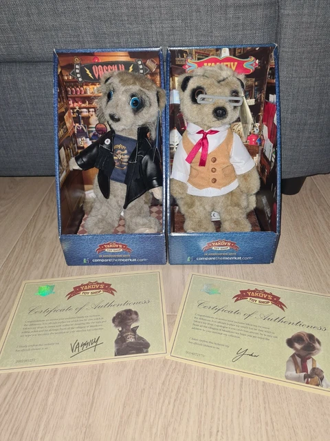 COMPARE THE MEERKAT toys YAKOV & VASSILY complete with certificate, and ...