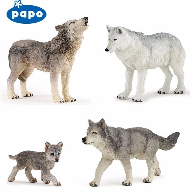 PAPO WILD ANIMAL Kingdom WOLVES - Choice of 6 different Wolf with with ...