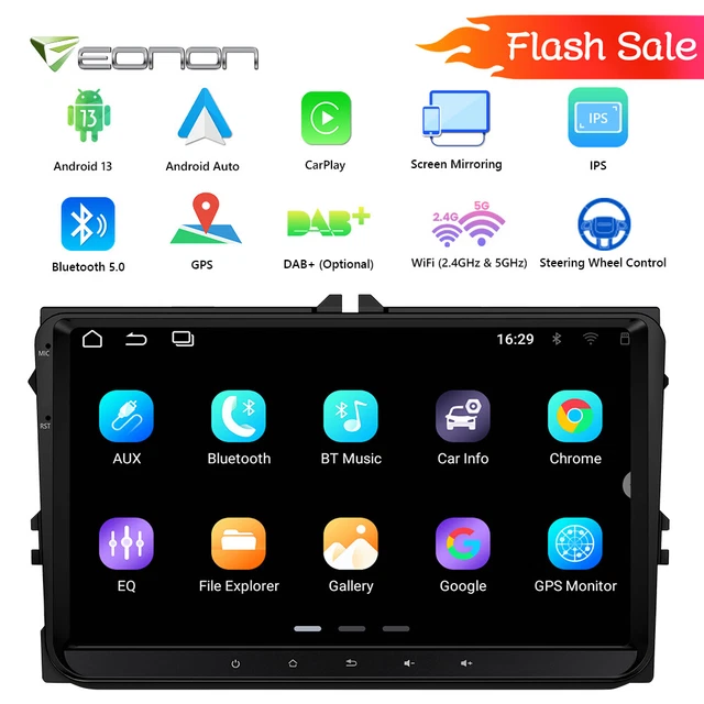 DAB+CAR RADIO STEREO GPS Sat Nav Android 13 For VW Golf MK5 Touran ...