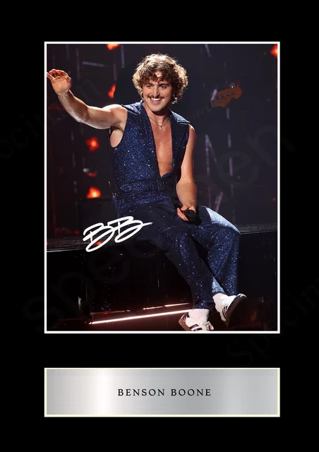 BENSON BOONE A3 Black Frame Signed Limited Edition Memorabilia Print ...