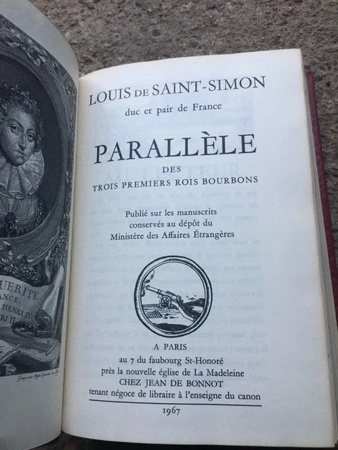 LIVRE JEAN BONNOT saint simon parallèle 3 rois EUR 10,00 - PicClick FR