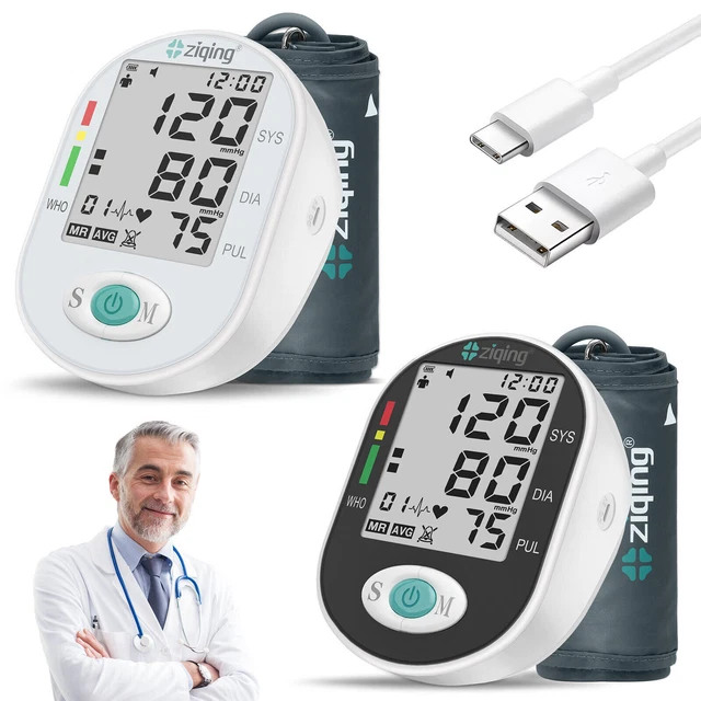 DIGITAL AUTOMATIC BLOOD Pressure Monitor Upper Arm BP Machine and Large ...