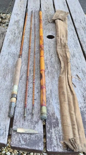A EARLY VINTAGE Army And Navy Trout Fly Rod 10Ft 3 Piece With Tip Tube ...