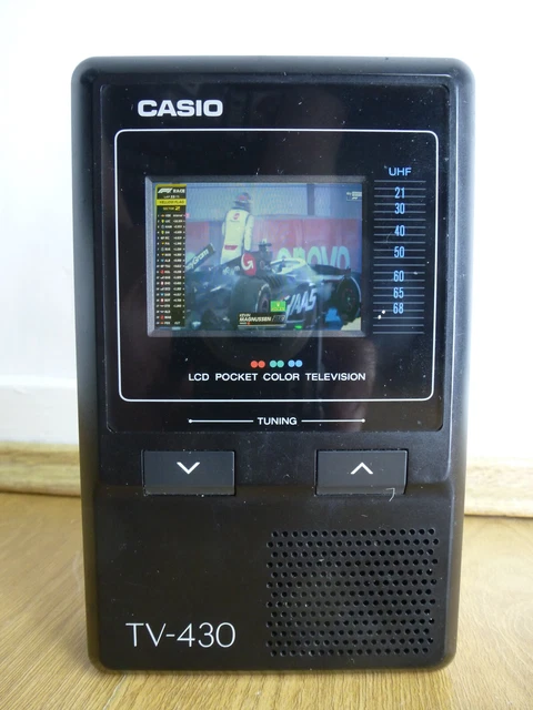 CASIO POCKET PORTABLE Handheld Colour Mini Lcd Tv-430 Uhf 2"Screen Pal ...