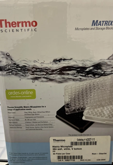 THERMO SCIENTIFIC MATRIX Microplate 384 well #4307-11 80 plates/case ...