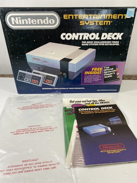 NINTENDO NES CONTROL Deck Console Box + Styrofoam And Manual OEM No ...