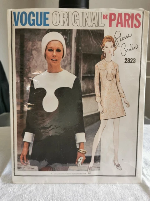 2323 PATRON VOGUE Vintage French Pattern 1970 Pierre Cardin France 40 ...