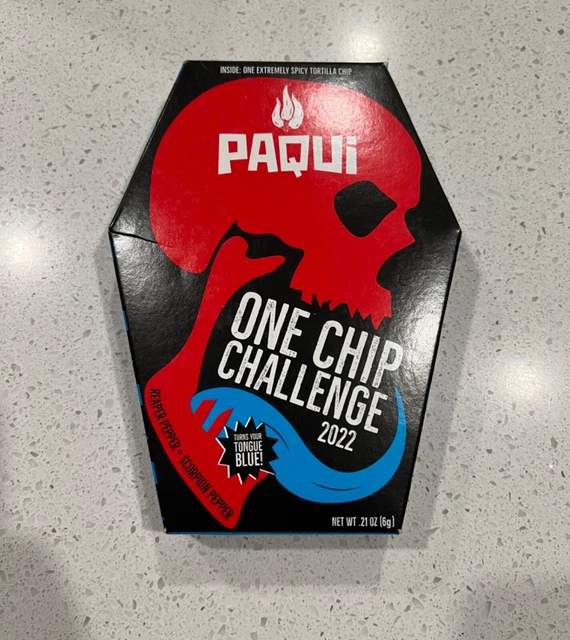 PAQUI ONE CHIP Challenge 2022 Carolina Reaper pepe scorpione piccante ...