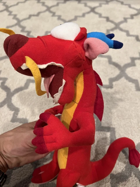 DISNEY MUSHU RED DRAGON MULAN 11.5" PLUSH STUFFED ANIMAL TOY w TAGS £33 ...