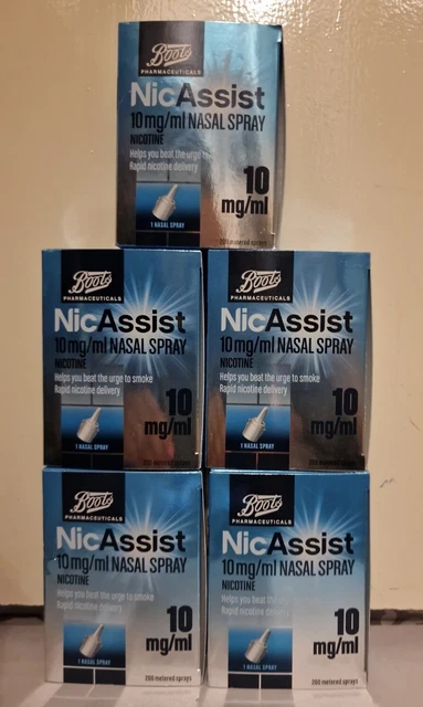 NICASSIST NASAL SPRAY 10mg x5 Boxes Brand New Sealed long exp uk fast ...