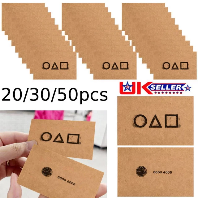 -SQUID GAME CARDS Party Card Invitation Card Gonggi Card Square ...