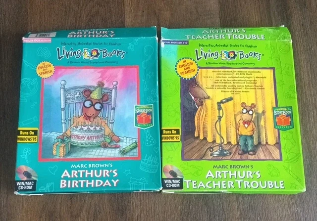 LIVING BOOKS: ARTHUR’S Teacher Trouble & Arthur's Birthday - Big Box PC ...