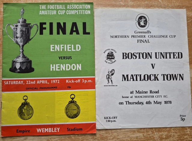 NON LEAGUE CUP Final Programmes 1970s £3.29 - PicClick UK