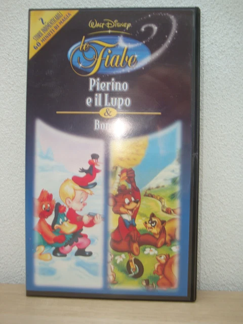 VHS FILM ANIMAZIONE Walt Disney PIERINO E IL LUPO & Bongo fiabe Italia ...