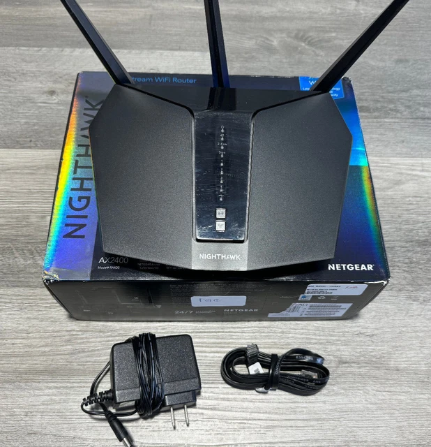 NETGEAR NIGHTHAWK AX2400 Dual-Band Wi-Fi Router RAX30-100NAS - Black ...