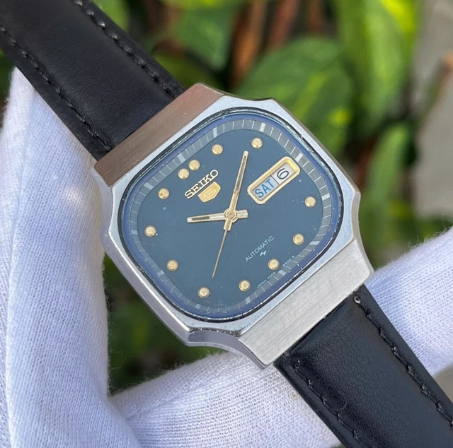 VINTAGE SEIKO 5 Rectangular Tv Shape Automatic Japan Made Men’s Watch ...