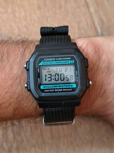 CASIO W86 NATO Strap illuminator Digital Watch RARE Discontinued SALE ...