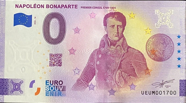 BANCONOTA 0 EUROLES Quattro Napoleone Bonaparte 1er Consul Francia 2023 ...