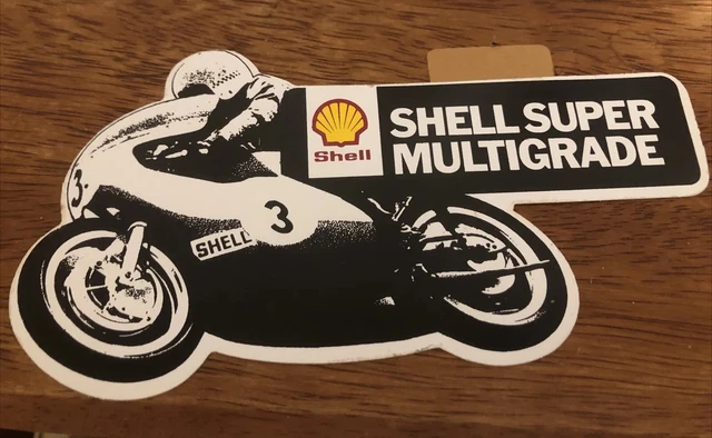 SHELL VINTAGE 70S 80s Super Multigrade Superbike Sticker Motorsport ...